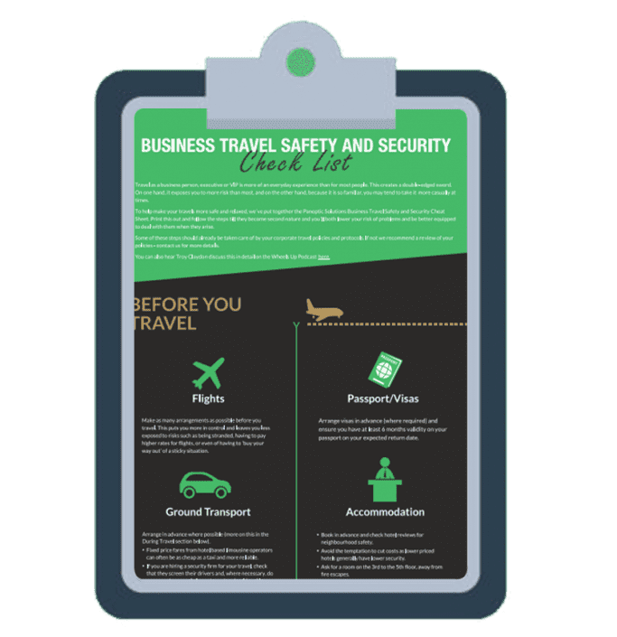 Business Travel Safety Checklist - Private & Corporate Security ...